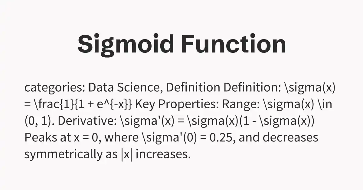 Sigmoid Function