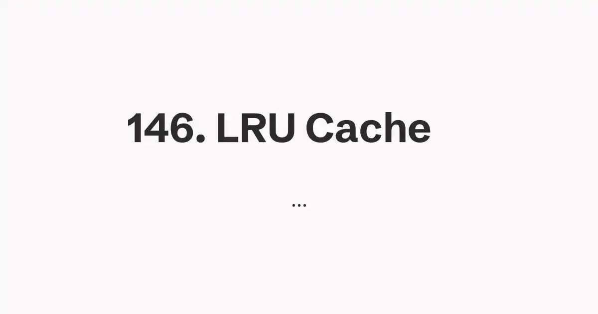 146. LRU Cache